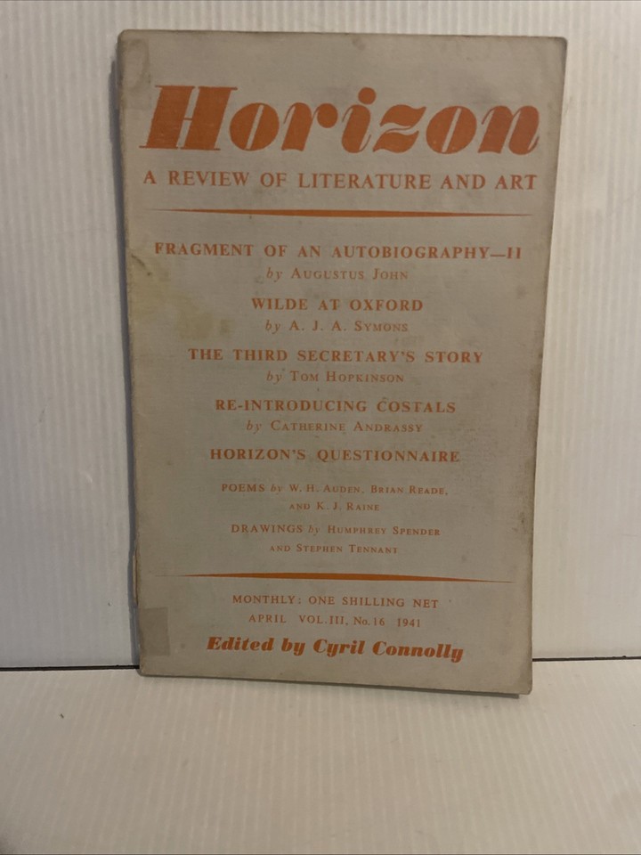 7 x Horizon Review of Literature and Art Magazine 1940 - 1941 PB | eBay