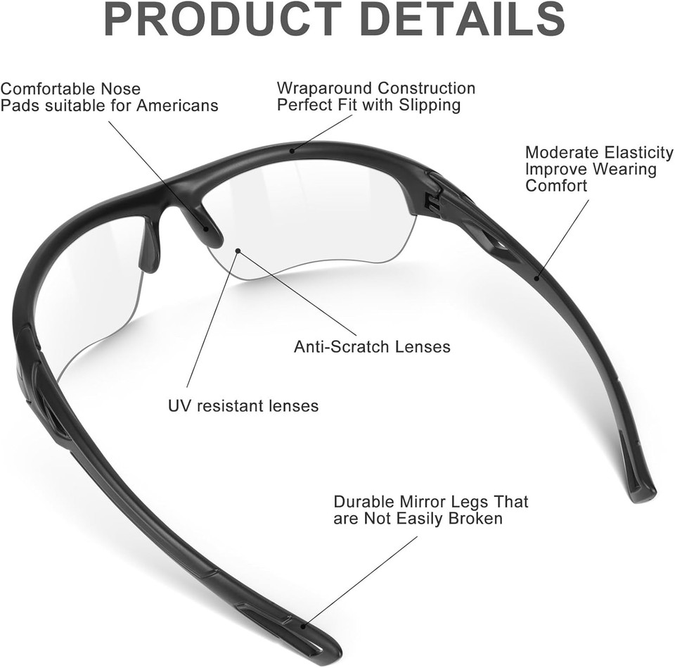 12 Pack Safety Glasses, UV Protective Eyewear, ANSI Z87.1 Impact ...