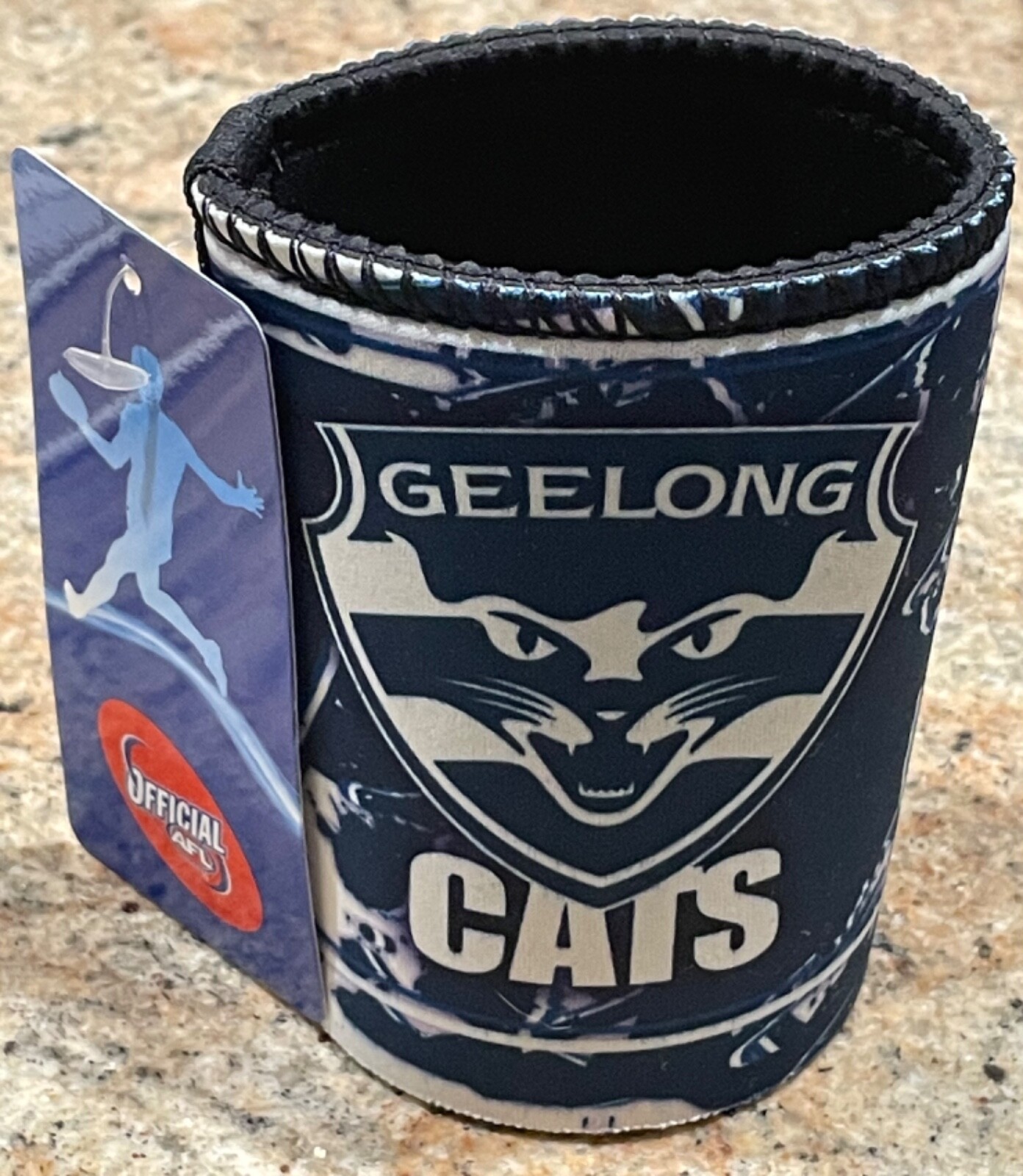 Geelong Cats AFL TEAM SONG Beer Can Bottle Cooler Stubby Holder Cosy ...