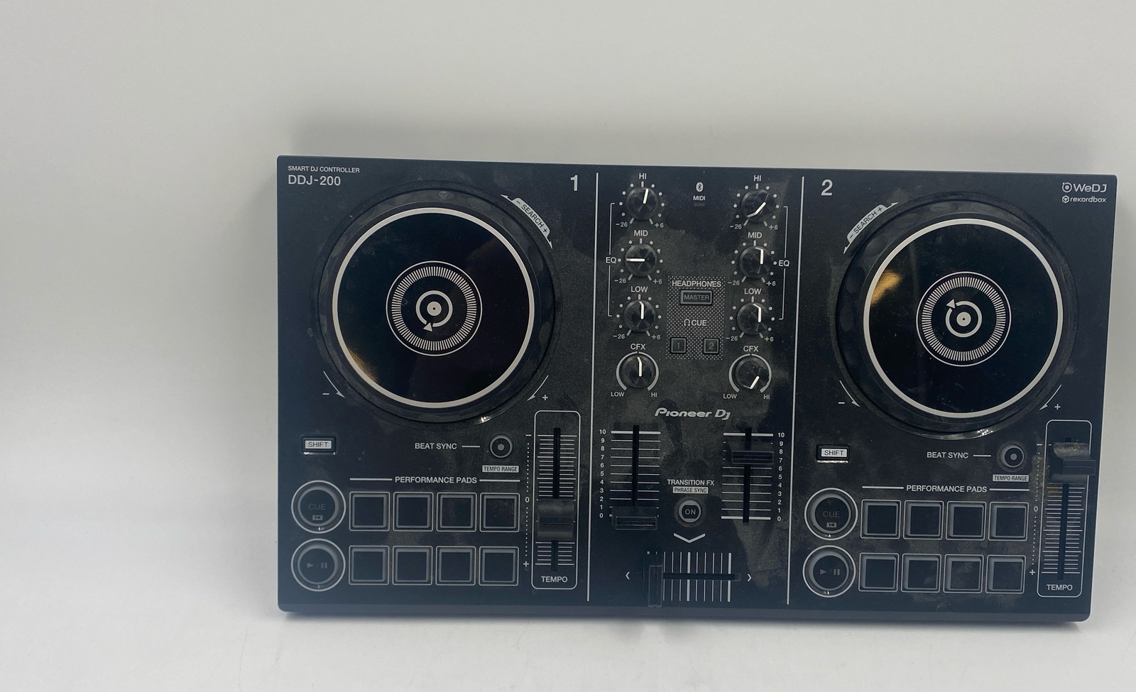 Pioneer DJ Black DDJ-200 Portable Rekordbox 2-Channel Smart DJ ...