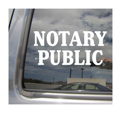 Notary Public - Sign Business Store Glass Door Vinyl Decal Window ...