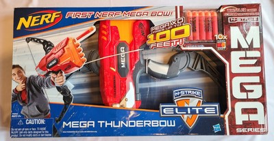 NERF Mega Thunderbow Blaster With Mega Darts A8952 New MEGA BOW Elite ...