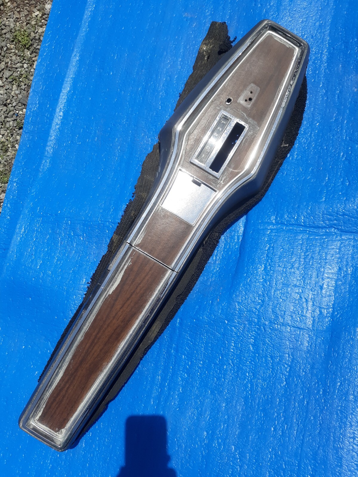 1966-76 Mopar A Body Center Console Woodgrain Trim Auto Transmission ...