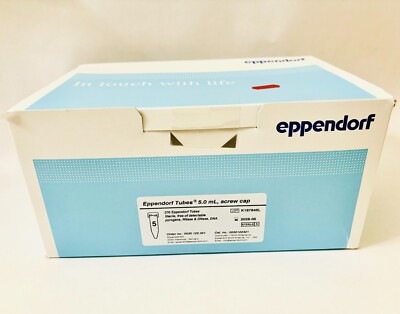 Eppendorf Tubes 5.0 mL Screw Cap Sterile EXP 6/2026, 200 Tubes/Box ...
