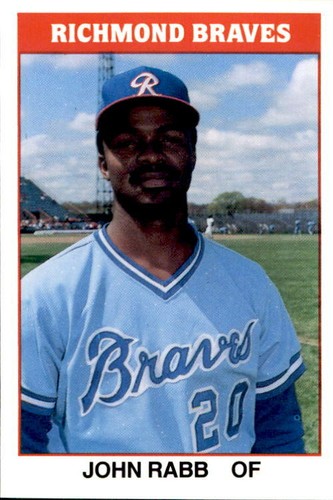 1987 Richmond Braves TCMA #20 John Rabb Los Angeles California CA ...