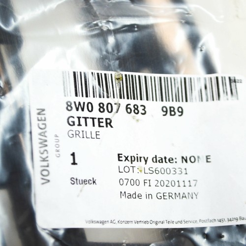 NEW AUDI A4 B9 FRONT LOWER GRILLE 8W08076839B9 OEM | eBay