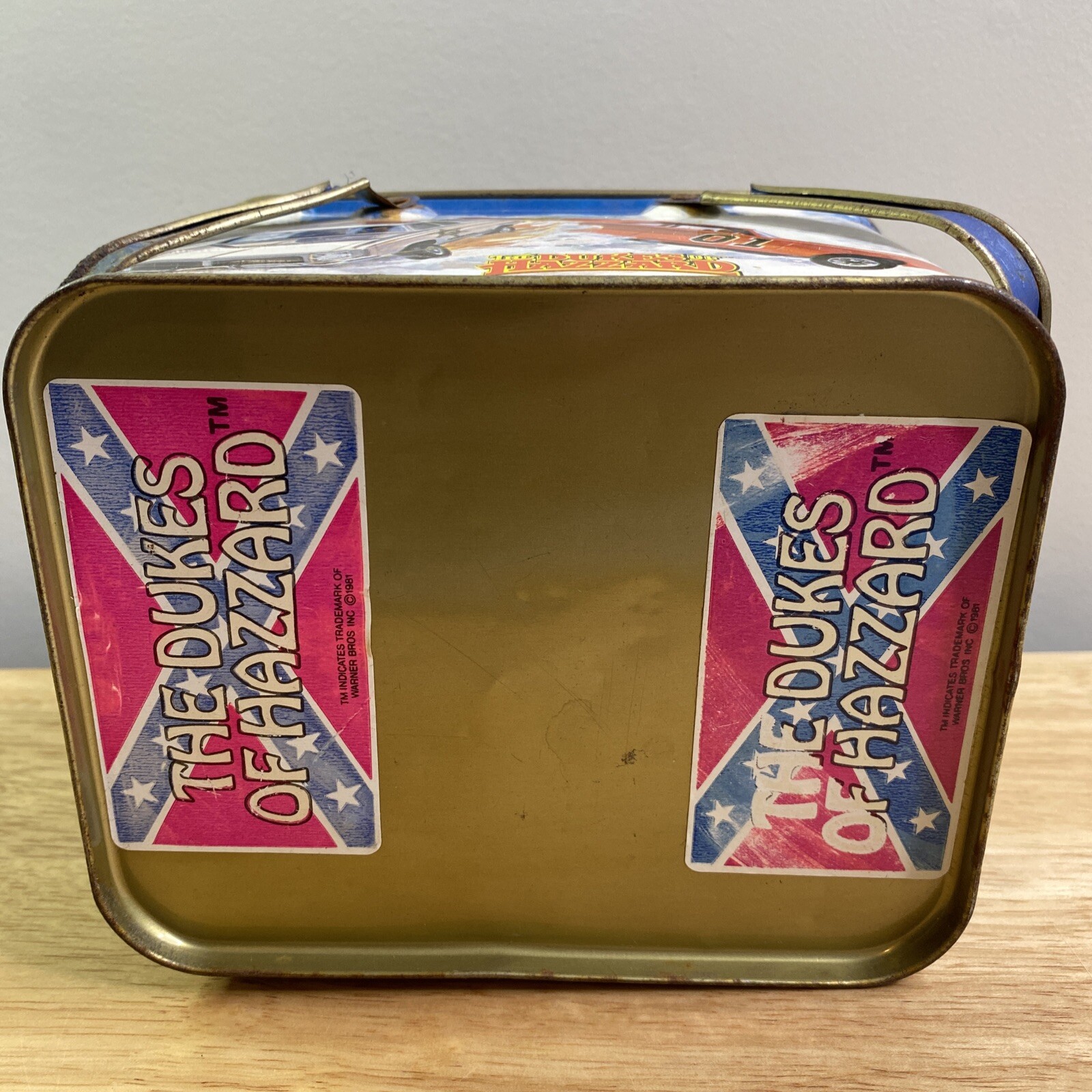 VINTAGE DUKES OF HAZZARD LUNCH BOX PAIL TIN 1981- RARE Signed By John ...