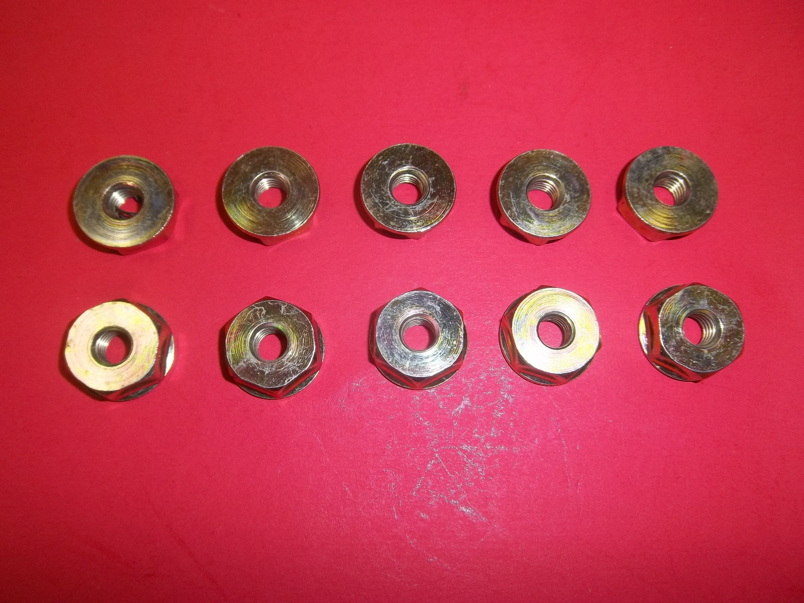 new 10 PK FLANGED bar nuts fits STIHL 009 ms440 ms660 064 066 039 ms290 ...