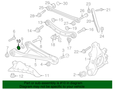 Porsche/VW/Audi Genuine Front Suspension Adjust Bolt Lock Nut WHT001938 ...