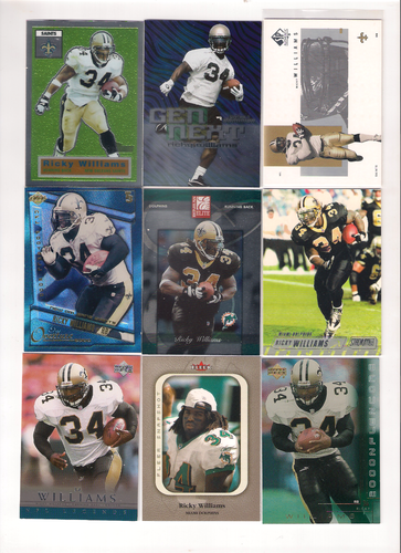 Ricky Williams 2001 Topps Heritage Retrofractor SP - 1999 Topps Rookie ...