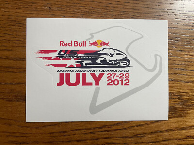 Limited edition Red Bull Mazda Raceway Laguna Seca Moto GP 2012 sticker ...