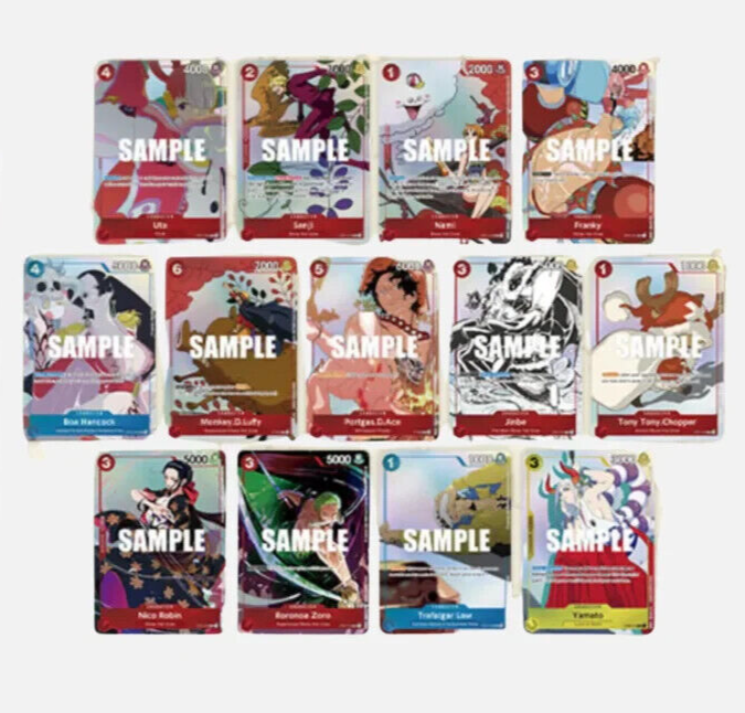 One Piece TCG Card Gift Collection Box 2023 - 13 Card Set COMPLETE - NM ...
