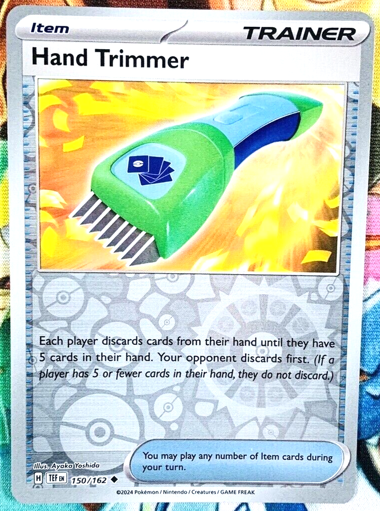 Hand Trimmer Reverse Holo Pokemon Card 150/162 | eBay