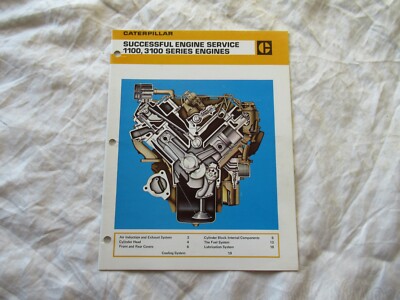 Caterpillar CAT 1100 3100 engine successful service brochure | eBay