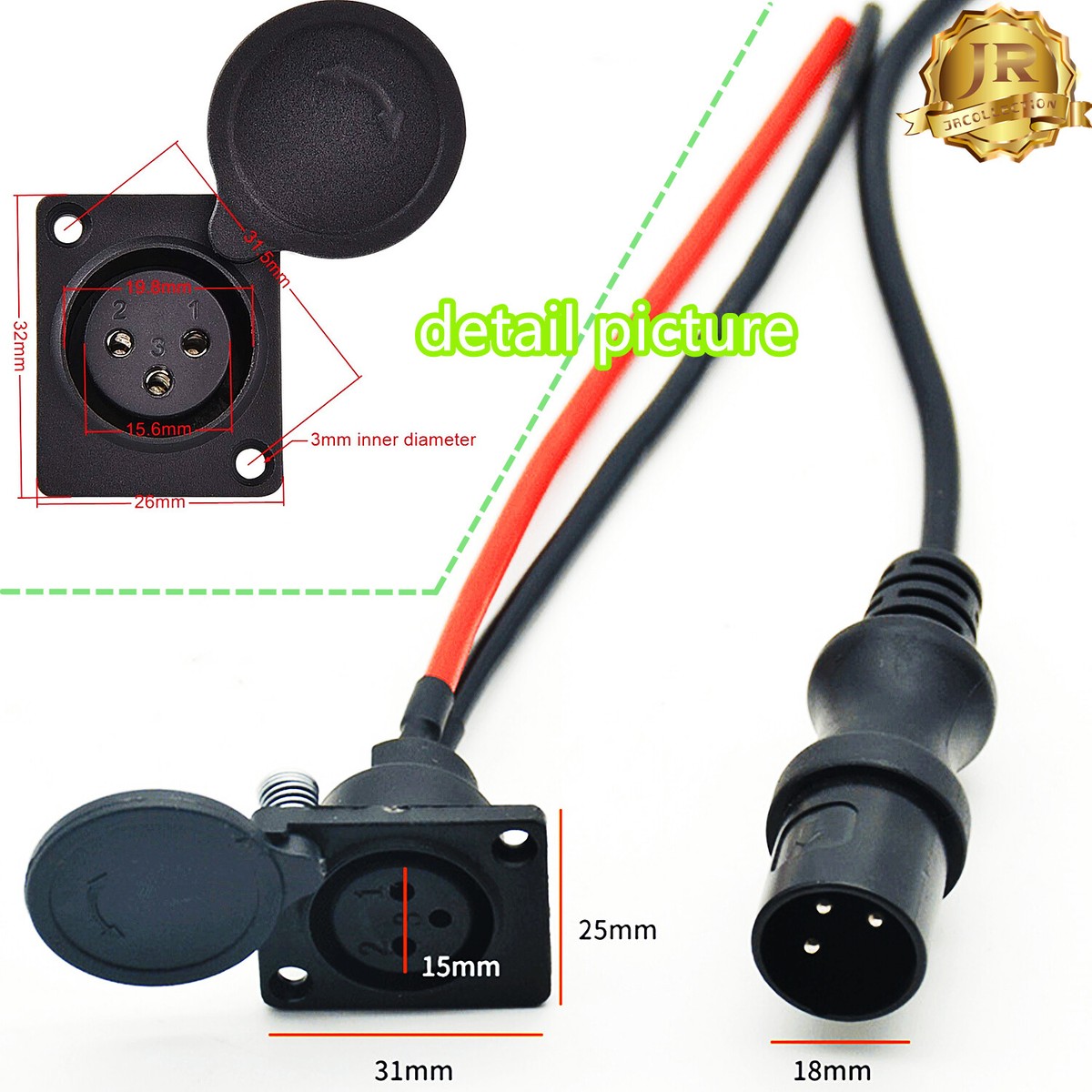 Cannon Gold Contact Industrial Wire & Cable Connectors Charging Wire ...