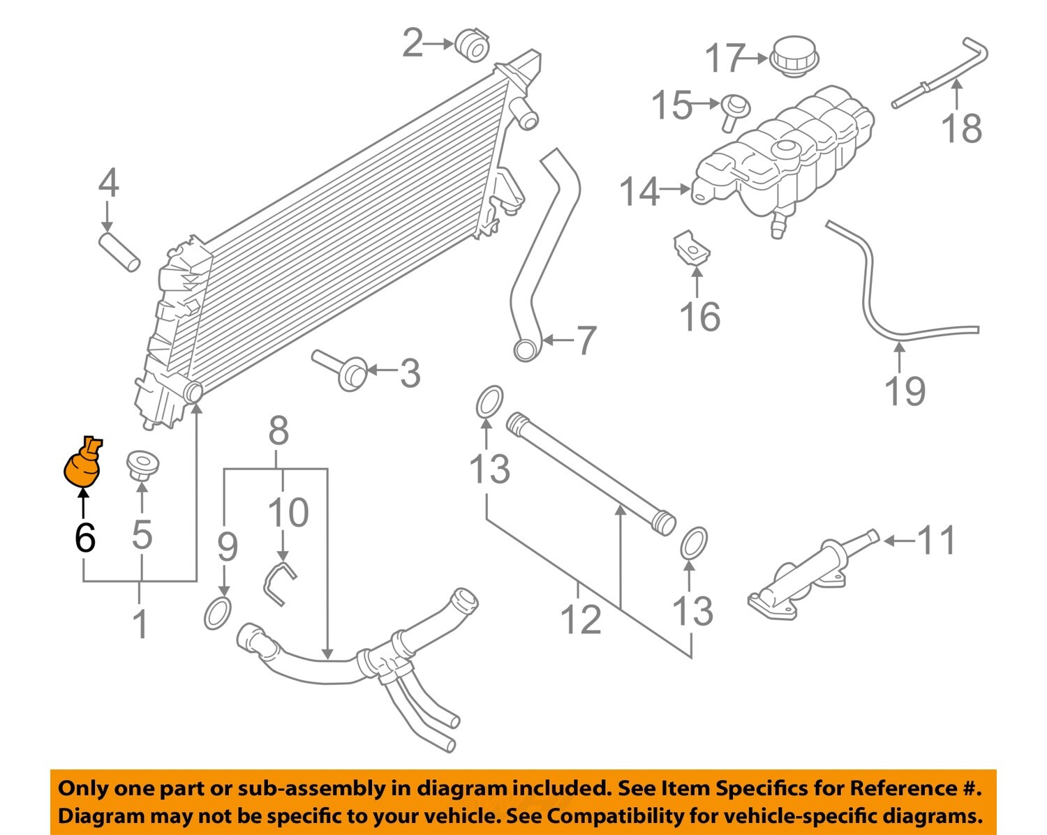 Ford 7L1Z8115A OEM Radiator Petcock Drain Plug | Genuine OEM | Engine ...