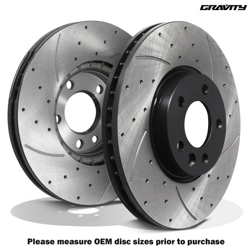 FRONT DRILLED GROOVED 340MM BRAKE DISCS FOR VOLKSWAGEN VW TRANSPORTER ...