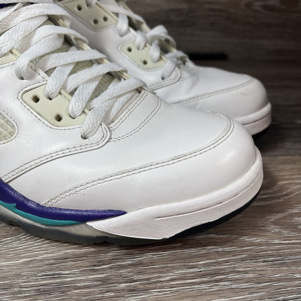 Nike Air Jordan 5 Retro Grape Size 10 OG V 136027-108 White Purple | eBay