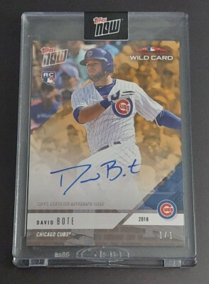 2018 Topps Now #PS-107F David Bote Autograph AUTO Rookie Card RC #d 1/1 ...