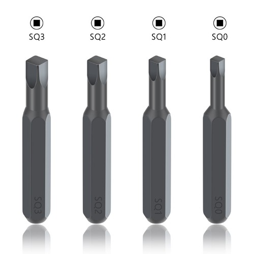 Hex 4mm Micro Screwdriver Bits Square head SQ0 SQ1 SQ2 SQ3 4PCS Set ...