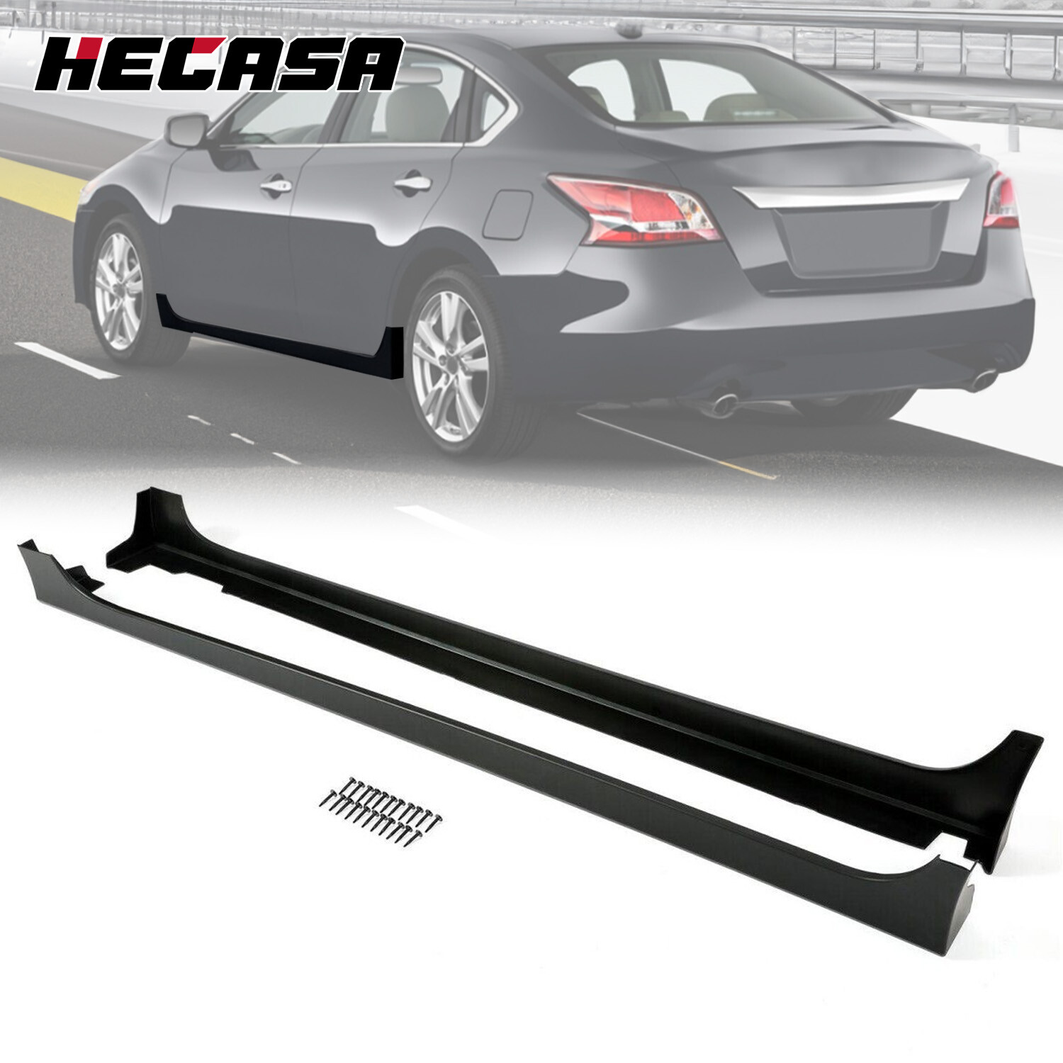 Pair Side Skirts Extensions Rocker Panel For 13-15 Nissan Altima JDM ...