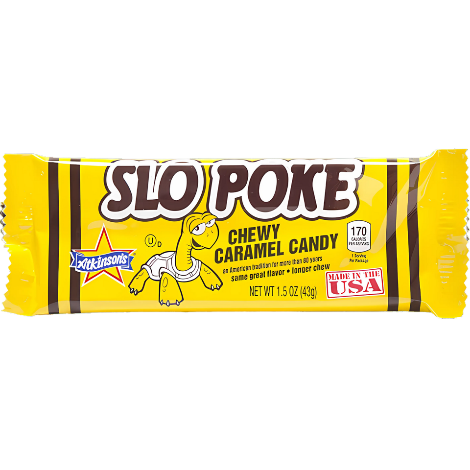 Slo Poke Candy Bars 24 Count Box Old Fashioned Chewy Caramel Treat ...