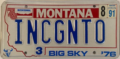 Vanity INCOGNITO license plate In Secret Disguise Anonymous Travel Hide ...