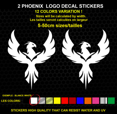 2 PHOENIX sticker Genuine decal sticker WATERPROOF STICKERS | eBay