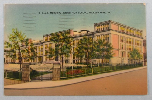 Memorial Junior High School, Wilkes-Barre PA Pennsylvania Postcard ...
