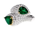 Gorgeous Pear Shape Vivid Green Lab Created Emerald Women's Party ...