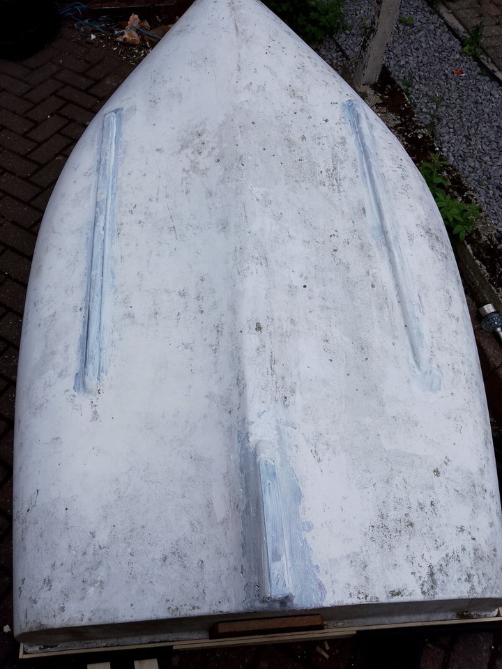 8FT FIBREGLASS ROWING DINGHY/TENDER | eBay UK