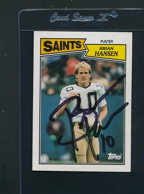 1987 Topps #278 Brian Hansen Saints Signed Auto *B6366 | eBay