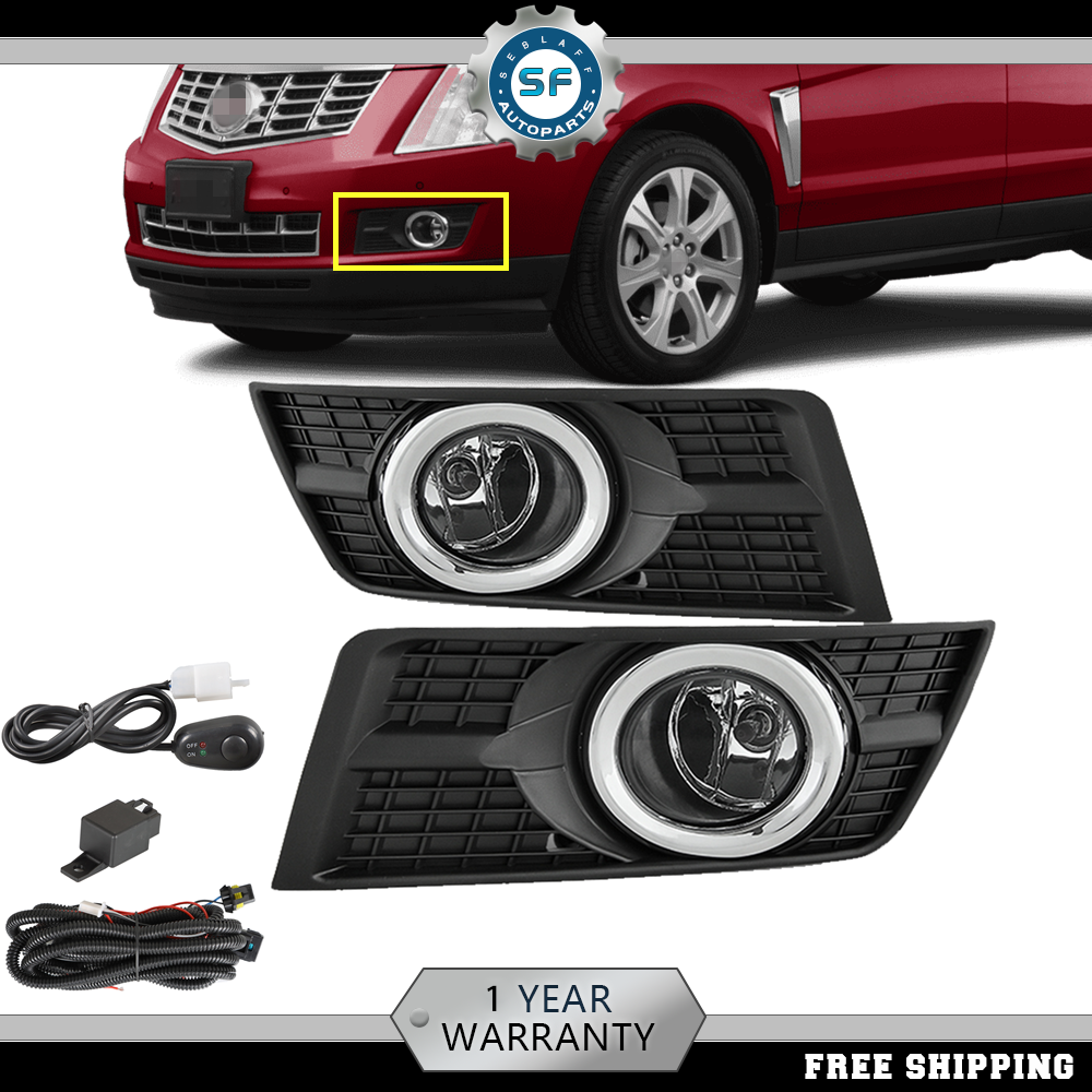 For 2010-2016 Cadillac SRX Complete Fog Lights Bumper Lamps w/ Switch ...
