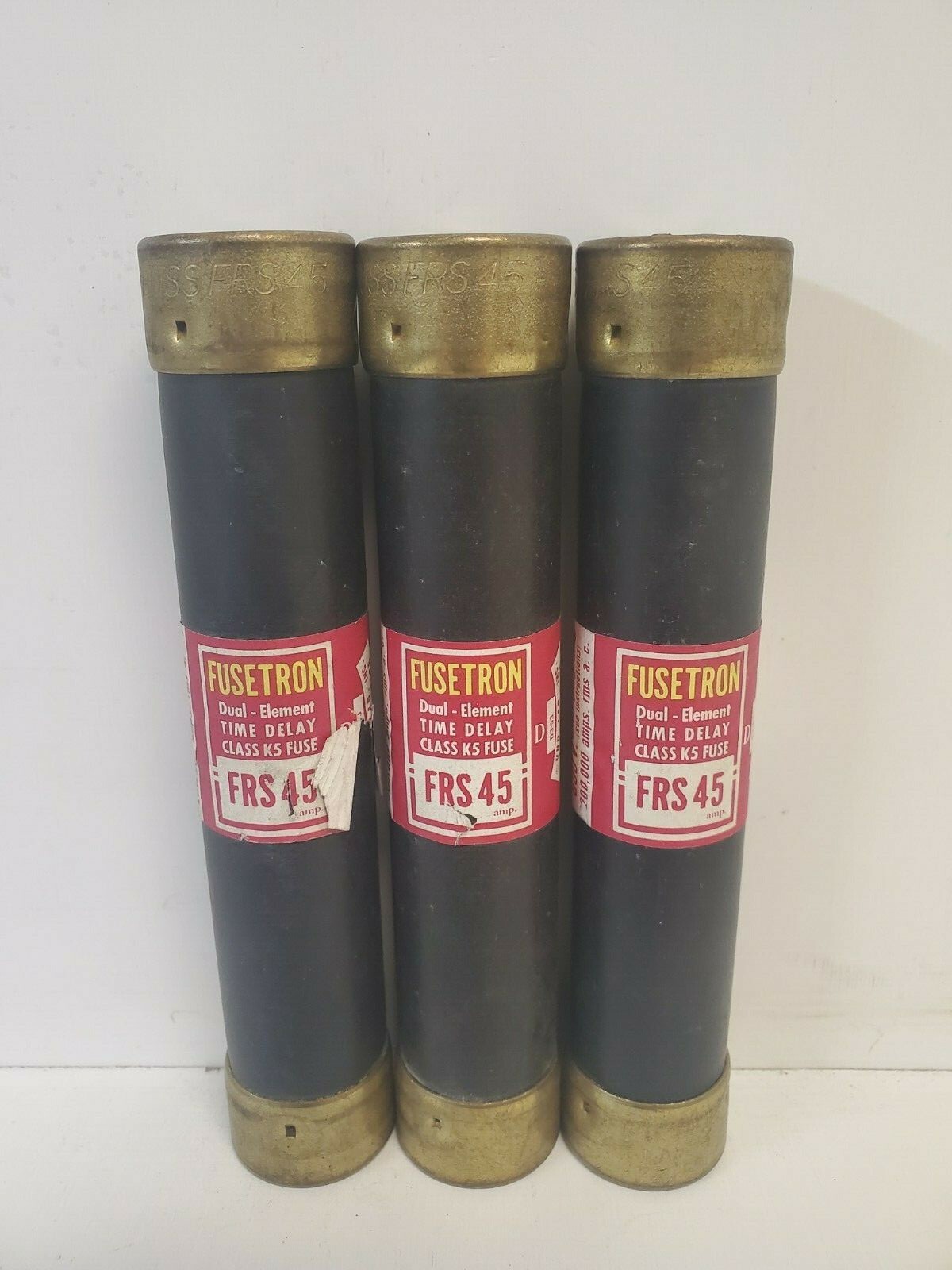 LOT OF (3) NEW OLD STOCK! FUSETRON 45A TIME DELAY FUSES FRS-45 | eBay