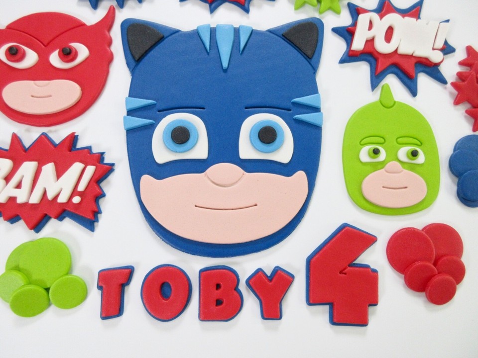 Catboy Cake Topper Fondant Edible Kids Birthday Party Decorations ...