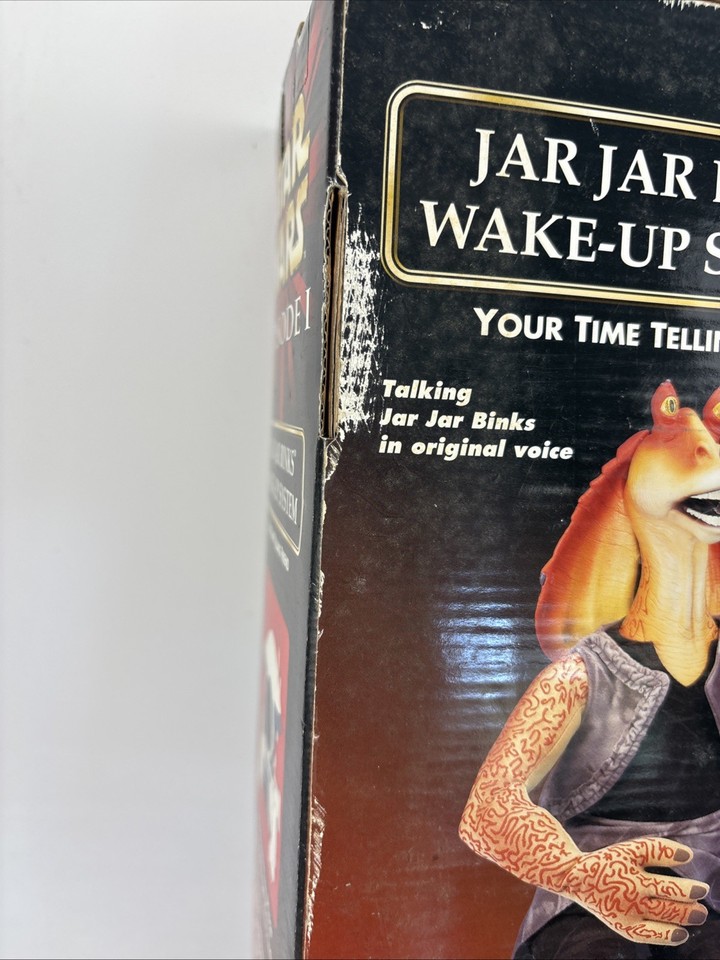 Star Wars Episode 1 JAR JAR BINKS Wake Up Alarm Clock System Figure NIB ...