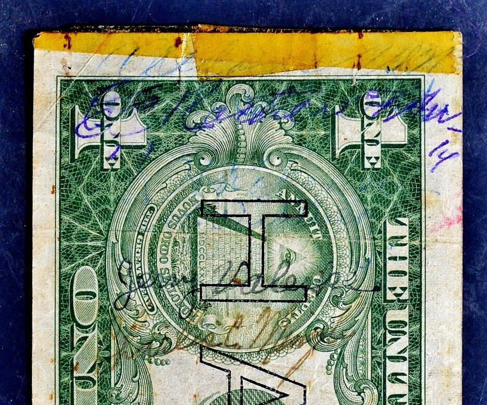 $1 Small 1935A WWII EMERGENCY HAWAII Silver Note SHORT SNORTER, A ...