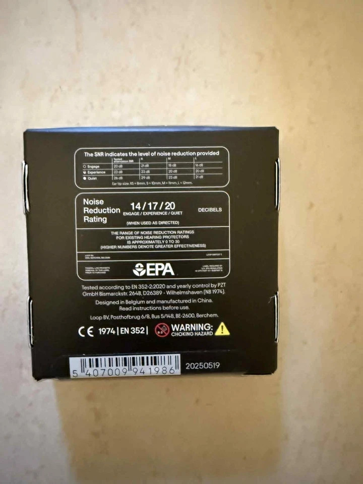 Loop Earplugs Experience 2 Black Sealed Peaceful Sleep & Focus Brand New | eBay UK