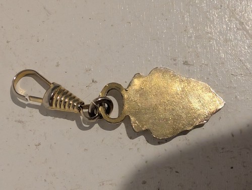 Vintage GUCCI Gold Tone Knight Crest Shield Replacement Zipper Pull Bag ...