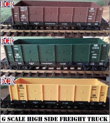 G SCALE 45mm GAUGE HIGH SIDE CARGO FREIGHT ROLLING STOCK RAILWAY TRAIN ...