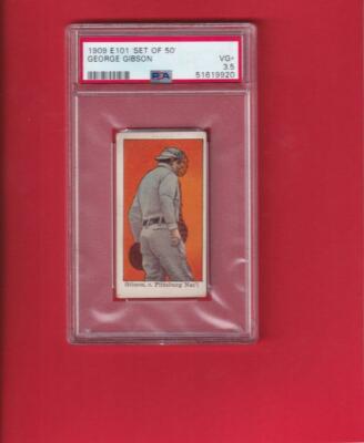 1909 E101 'Set of 50' George Gibson PSA 3.5 VG+ Pittsburgh Pirates ...