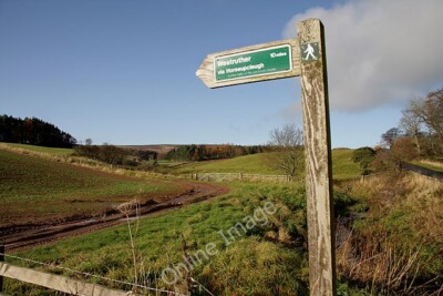 Photo 6x4 A footpath sign to Westruther Cranshaws This sign on the ...