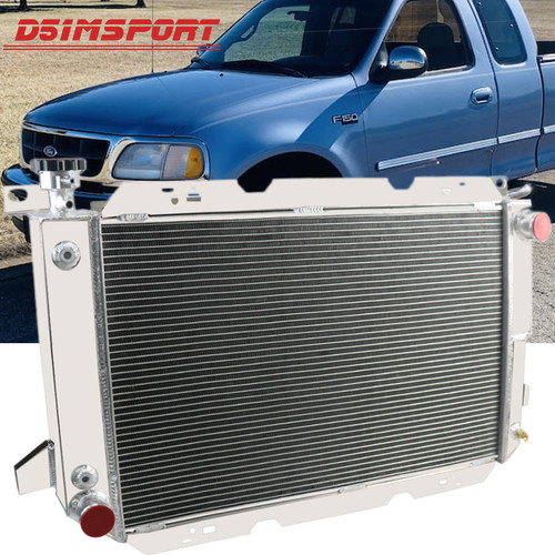3 Row Aluminum Radiator for 1985-1997 Ford F150 F250 F350 Bronco 5.0 5. ...