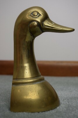 Vintage Leonard Silver MFG Co Solid Brass Collection Mallard Duck Head ...
