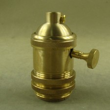 Vintage Retro Antique Edison E26/e27 Brass Lamp Bulb Holder Socket ...