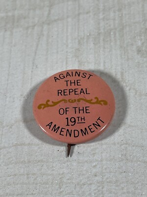 Against the Repeal of the 19th Amendment pin from Rainier Beer | eBay