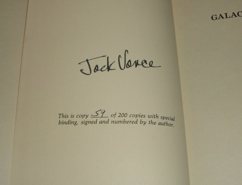 Galactic Effectuator Jack Vance 1980 Underwood Miller Signed Ltd 1st Ed ...