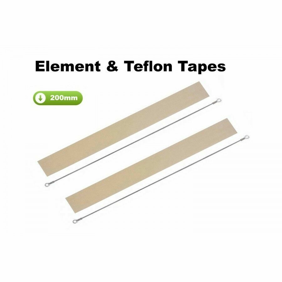 2 x IMPULSE HEAT SEALER ELEMENT,TEFLON STRIP SPARE KIT FS 200MM 300MM ...