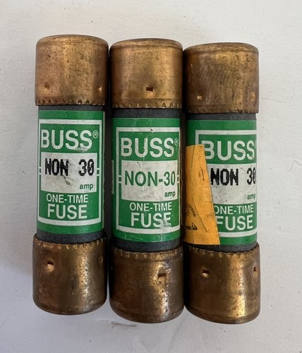 Lot of 3 -Buss NON30, 30 Amp, 250 Volt, One Time- NEW OLD STOCK ...