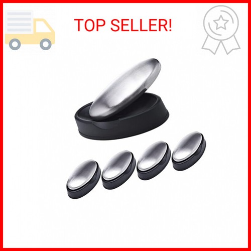 5 Packs Stainless Steel Soap Bar, Magic Metal Odor Remover Rub Away ...
